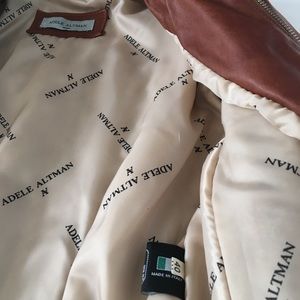 Adele Altman | Jackets & Coats | Adele Altman Roma Brown Leather Jacket ...